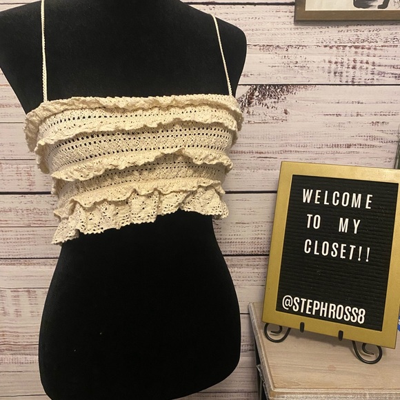 Zara | Tops | Zara Crochet Micro Tube Top | Poshmark